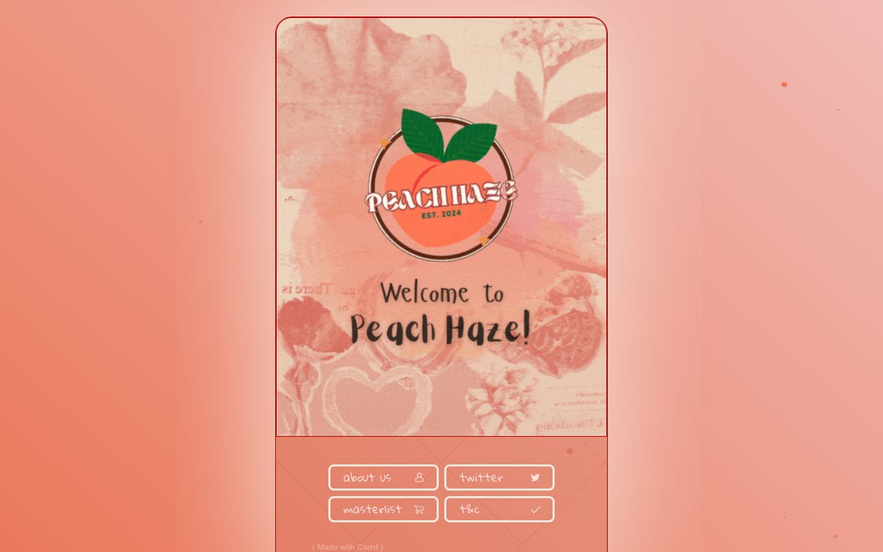 Peach Haze Sells Carrd